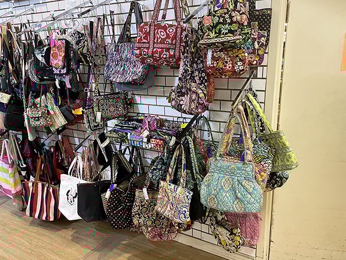 Handbag display that would make Carrie Bradshaw weep with joy&mdash;and her accountant weep with relief at the prices.