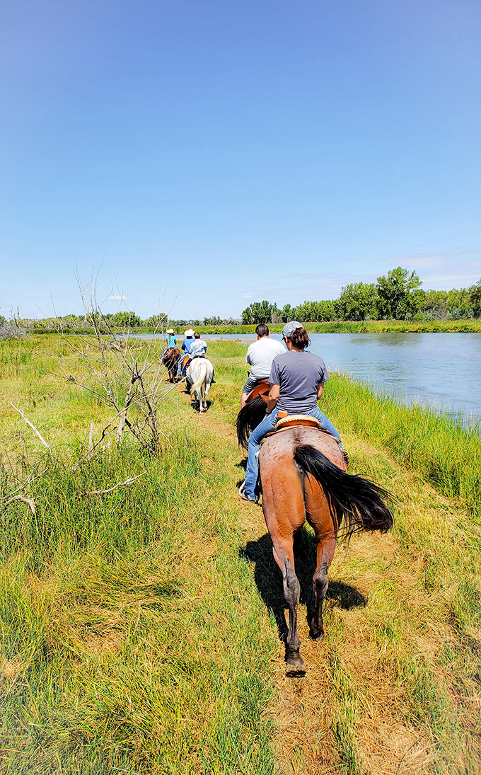 Horseback riding along the water's edge offers Western adventure without the Hollywood drama or uncomfortable saddle sores from inexperience.
