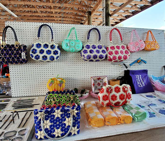 Handcrafted beaded bags in jewel tones showcase artisanal craftsmanship that puts mass-produced accessories to shame. Wearable art at its finest.