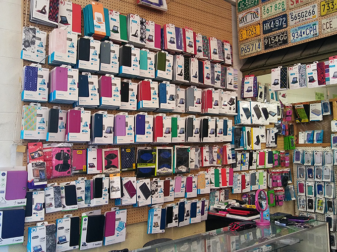 Phone case wonderland! The wall where your personality and your technology protection needs finally meet in colorful harmony.