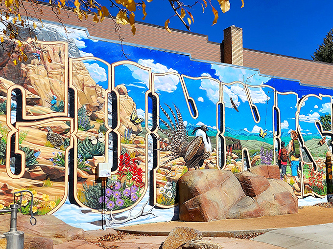 This stunning mural captures Gunnison's natural beauty, proving that some of the best local art doesn't require an admission fee.