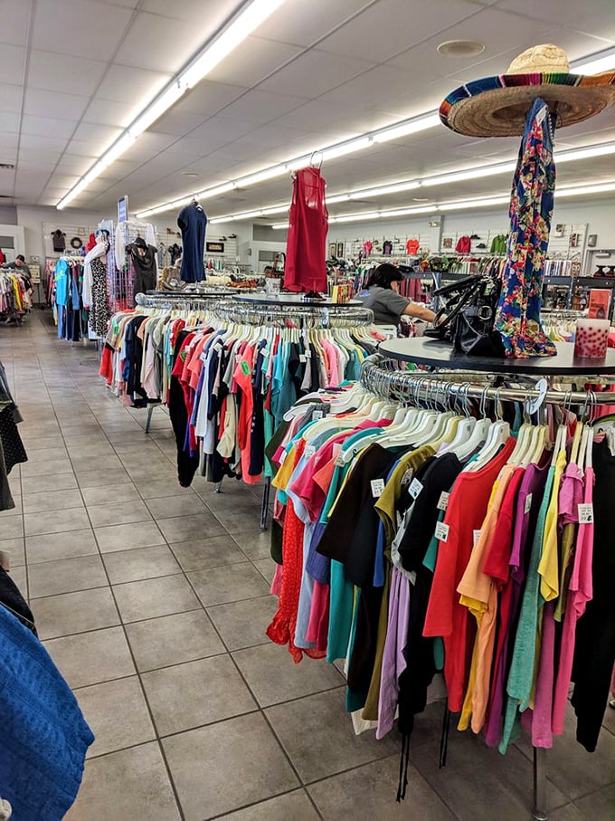 Formal wear hangs alongside casual pieces, because this store doesn't discriminate between your fancy and everyday needs.