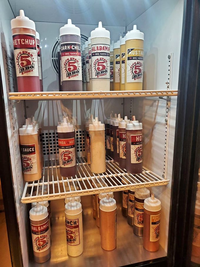 A refrigerator full of house-made sauces means serious business is happening in this Orem kitchen.