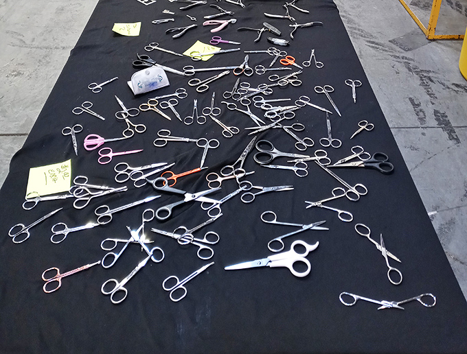 A symphony of scissors awaits the right buyer. Someone, somewhere, has been collecting these for longer than you've been shopping.