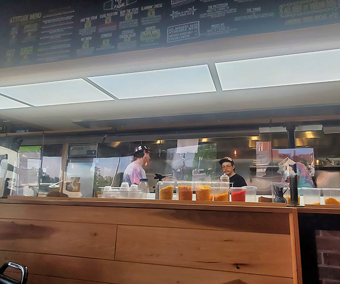 Where the magic happens&mdash;the open kitchen concept lets you witness your wrestling-themed feast being prepared with championship precision.