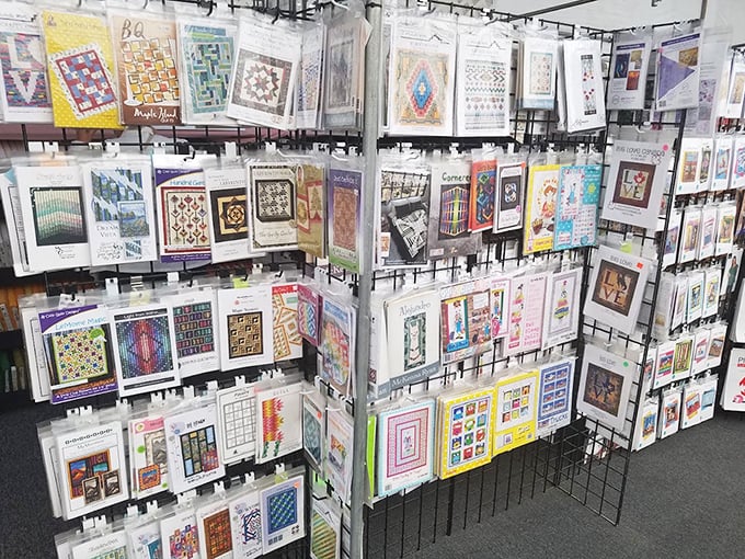 Quilt patterns galore! Each packet contains the blueprint to hundreds of hours of creative focus and at least three unfinished projects.