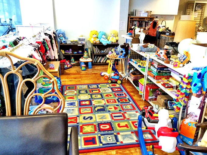 The children's section: where toys get their second act and parents' wallets get a much-needed intermission from retail prices.