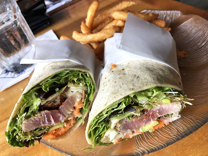 Ahi wraps that balance fresh fish, crisp greens, and creamy sauce &ndash; proof that not all great Hawaiian food involves a pig roast.