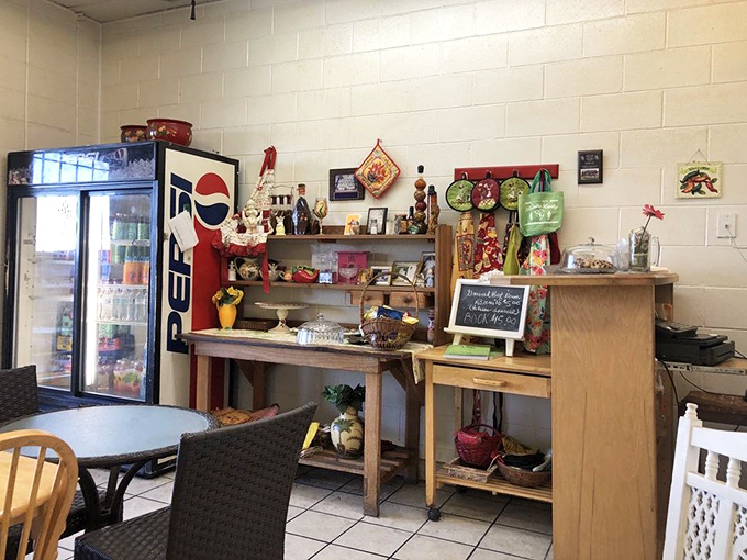 Every corner tells a story. The simple wooden shelves hold treasures—both edible and decorative—that reflect generations of New Mexican tradition.