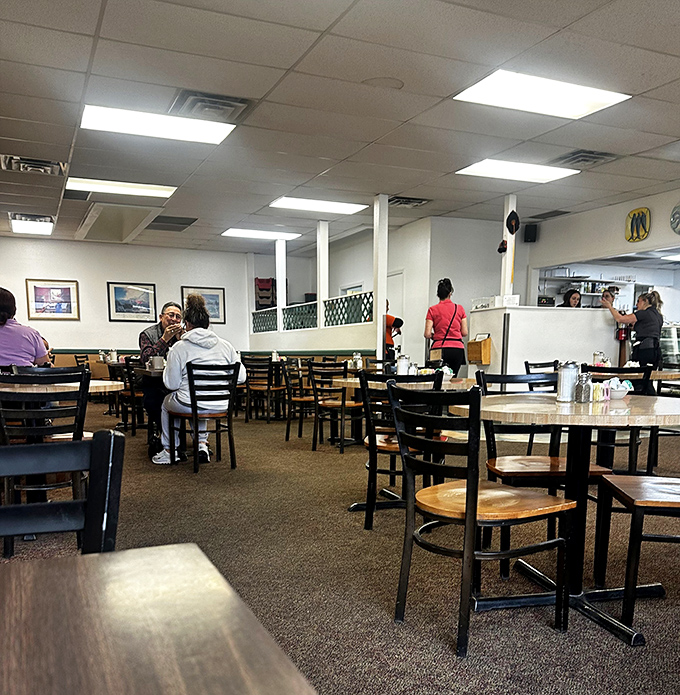 The dining room hums with the beautiful symphony of clinking silverware, friendly chatter, and the occasional "order up!" from the kitchen.