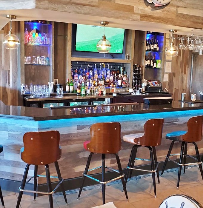 The bar isn't just serving drinks&mdash;it's crafting liquid companions for your seafood feast. Maritime mixology at its finest.