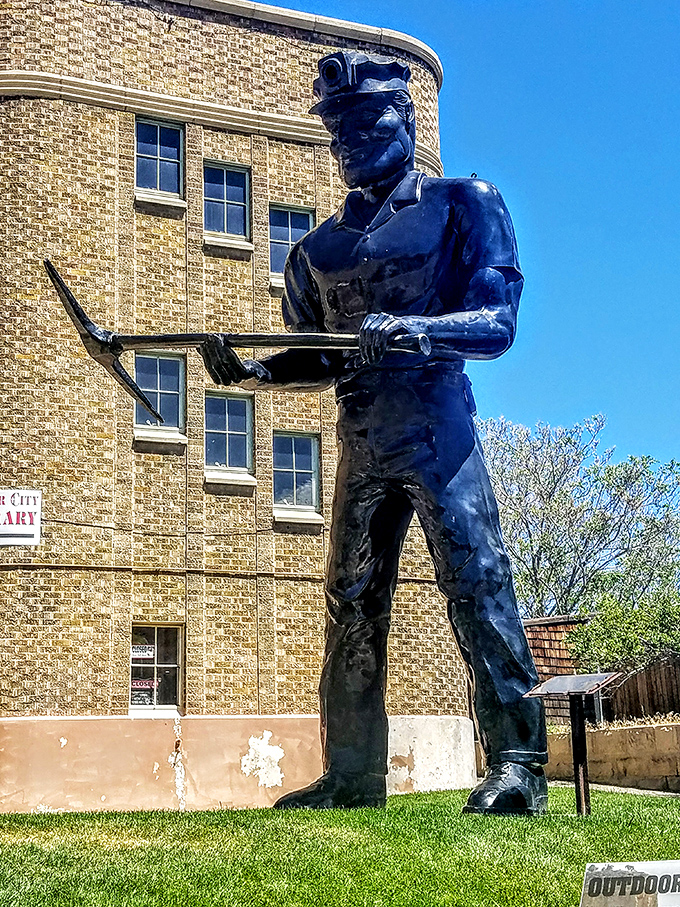 Big John stands tall, pickaxe in hand, honoring the miners who built Helper. This statue doesn't need a museum &ndash; he owns the outdoors.