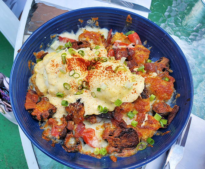 A breakfast bowl that's having more fun than most people on vacation—layers of flavor competing for your attention in the best possible way.