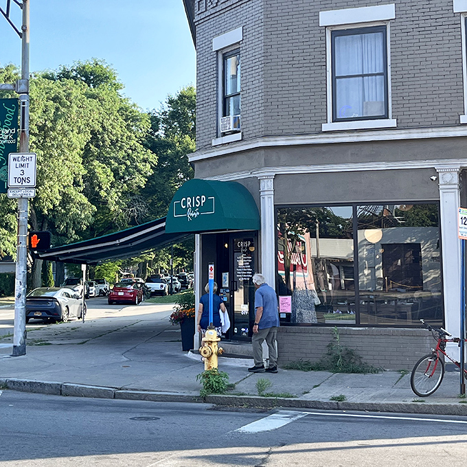 CRISP sits on a corner where neighborhood charm meets urban cool, serving up dishes that locals line up for on sunny afternoons.