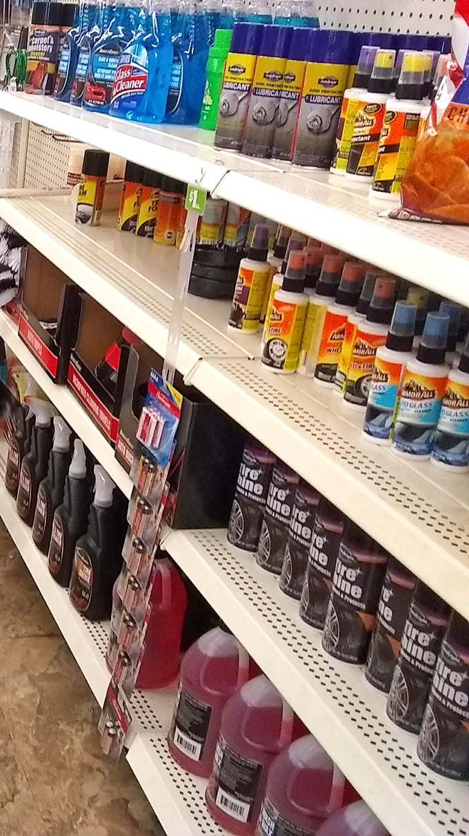 Car care products lined up like soldiers ready for battle against Idaho's road grime, winter salt, and summer dust.