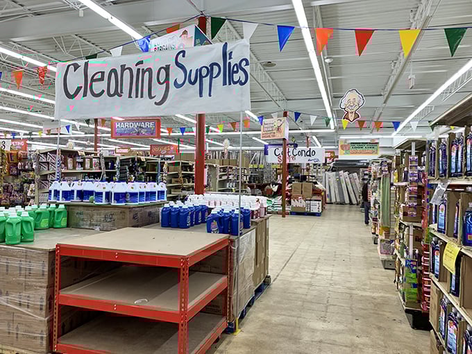 The cleaning supply aisle: where practical meets economical. Stock up on name-brand products that keep your home sparkling without cleaning out your wallet.