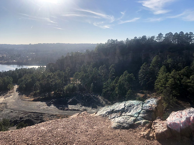 Looking up at nature's skyscrapers. These towering bluffs make you feel wonderfully small in the grand scheme of things.