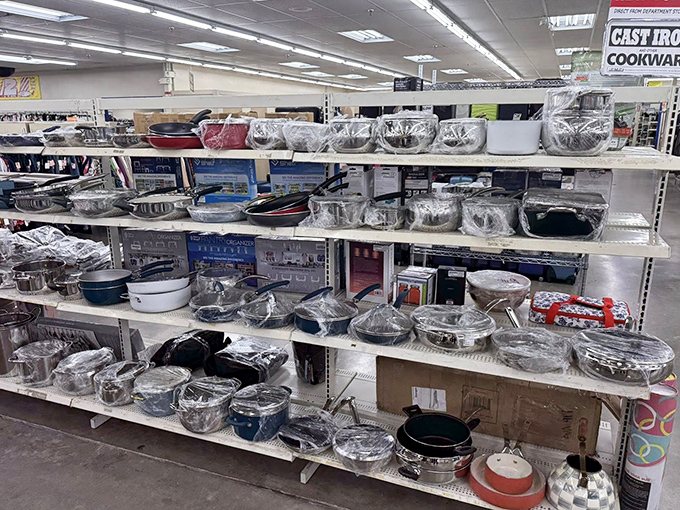 Kitchen dreams come true in the cookware section, where professional-grade pots and pans await their chance to elevate your culinary game.