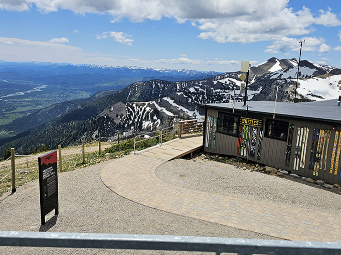 Corbet's Cabin serves waffles at the summit where breakfast tastes better when you're literally on top of the world.