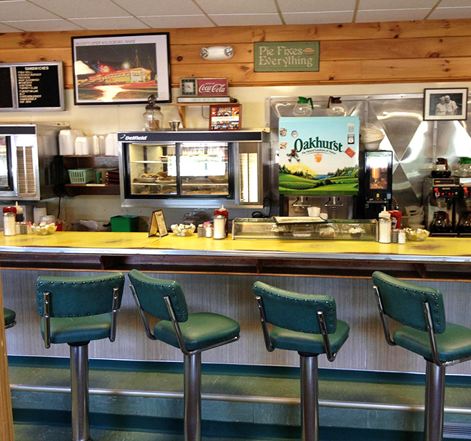 Where counter culture means something entirely different. These mint-green stools have supported generations of hungry travelers.
