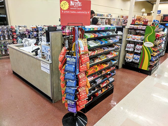 Even the checkout area offers last-minute temptations. Those Kettle chips aren't vintage, but they'll fuel your treasure hunting.