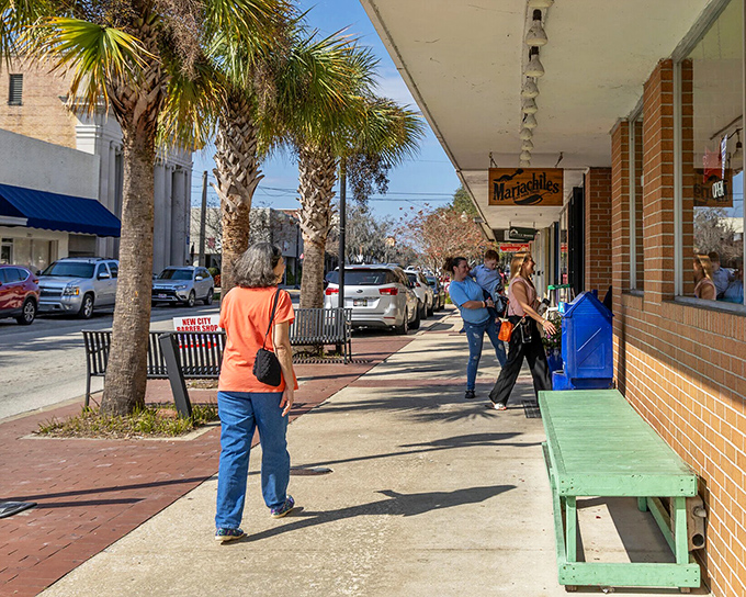 Downtown sidewalks shaded by palms offer the perfect stage for that most authentic Florida pastime&mdash;unhurried conversation with neighbors.