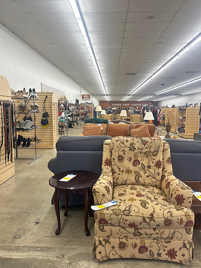 The chair that launched a thousand naps. With its floral pattern and curved arms, it's practically begging you to curl up with a cup of tea.