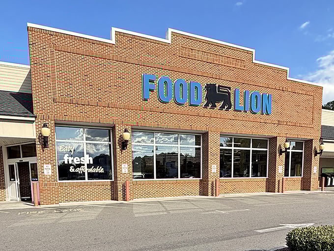 Even the Food Lion supermarket got the memo about Mathews' architectural standards &ndash; no big-box eyesores allowed in this carefully preserved community.