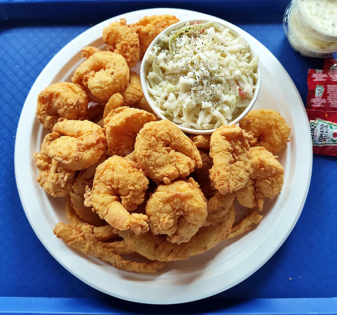 Fried shrimp and coleslaw&mdash;a classic pairing that's outlasted most Hollywood marriages, and for good reason.