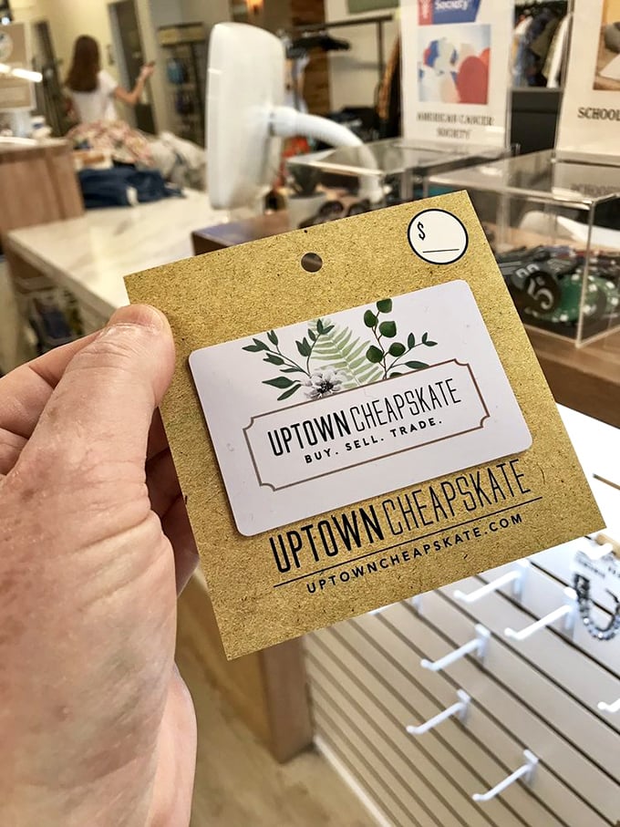 The golden ticket of thrifting&mdash;an Uptown Cheapskate gift card that opens doors to fashion finds without opening the floodgates of your bank account.