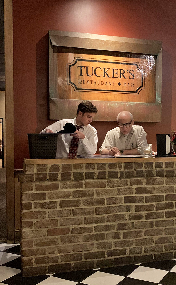 The host station, where relationships with regulars are maintained and first-timers are welcomed into the Tucker's experience with equal warmth.