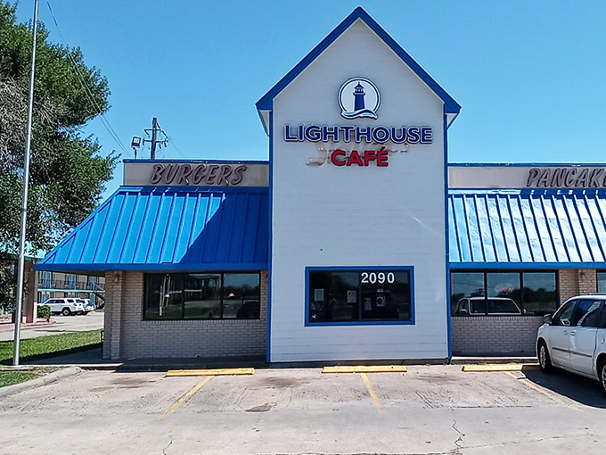 The Lighthouse Caf&eacute; promises two coastal essentials&mdash;burgers and pancakes&mdash;proving that retirement dining doesn't require a sommelier or a second mortgage.