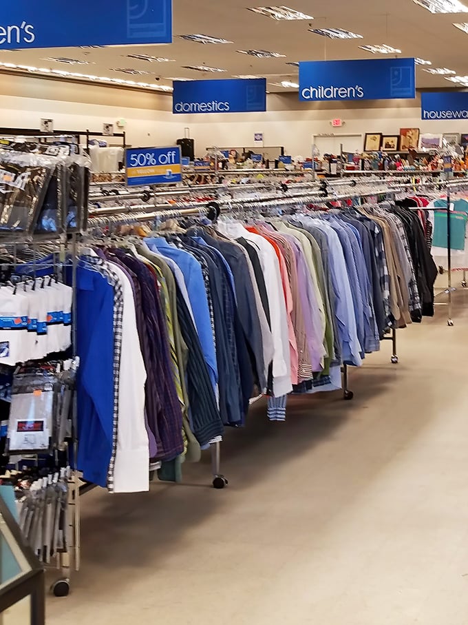 The men's dress shirt section: a rainbow of office-appropriate options. From job interview to first date, your next impression-maker is here.