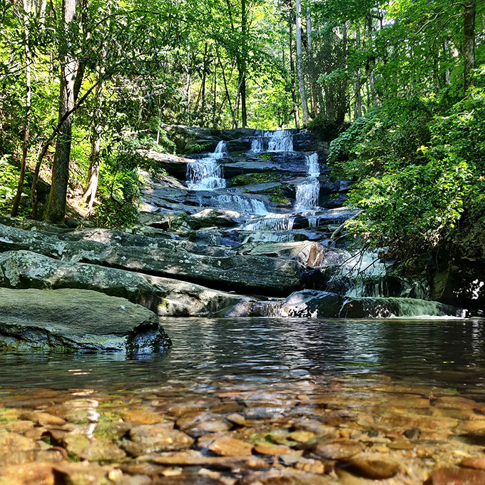 Lower Emery Falls cascades through the forest like nature's own meditation app&mdash;except this one works even without cell service.