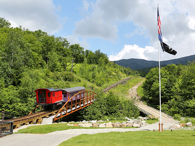 All aboard the "I can't believe this is real" express! This historic railway climbs mountains while your jaw simultaneously drops.