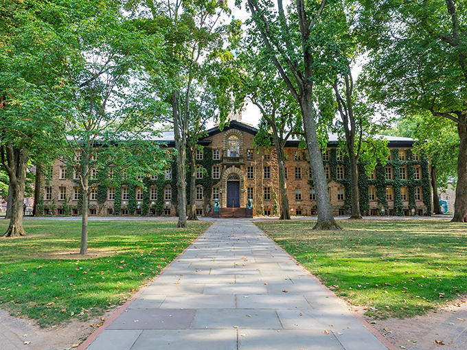 Nassau Hall stands as Princeton's beating heart, its weathered stone walls having survived revolution, fire, and countless undergraduate shenanigans.