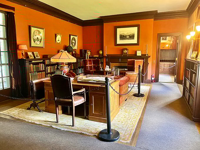 The office where important decisions were made, letters penned, and probably the occasional afternoon nap strategically taken.