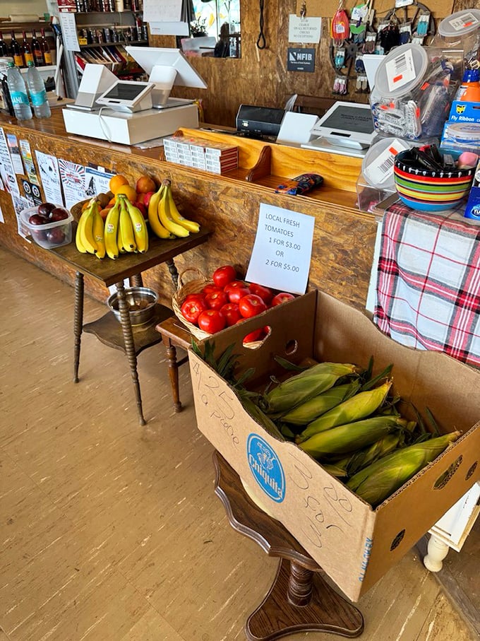 At the counter, where transactions are straightforward and friendly—no fancy POS systems, just good old-fashioned service.