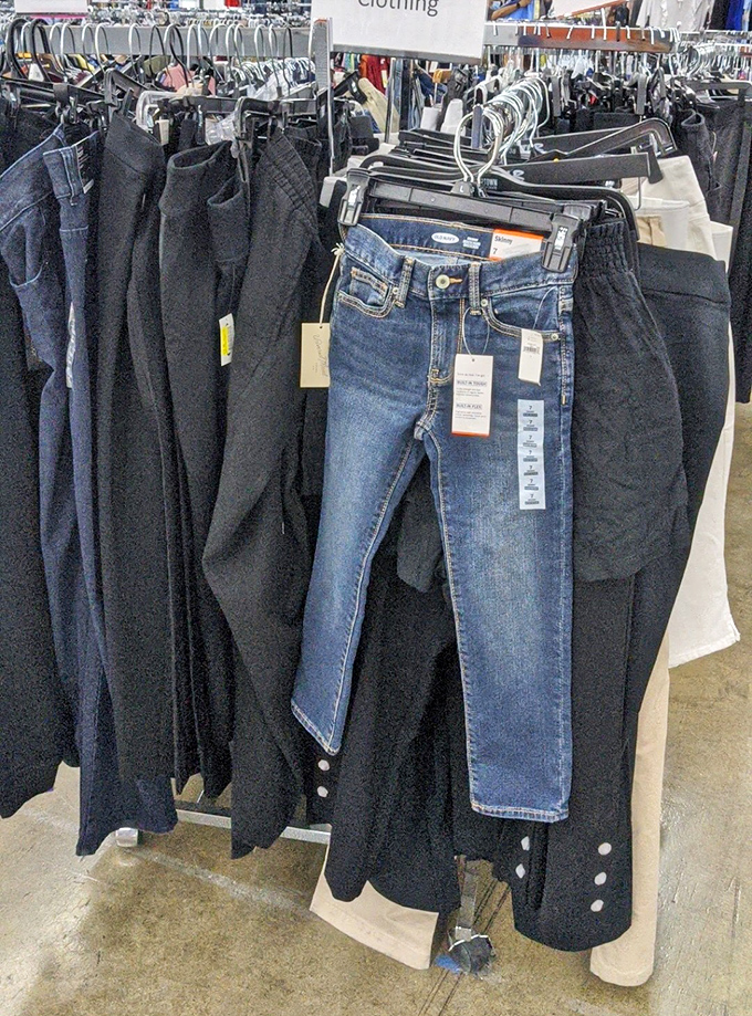 Denim dreams and wardrobe staples hanging with price tags that won't make you need a fainting couch.
