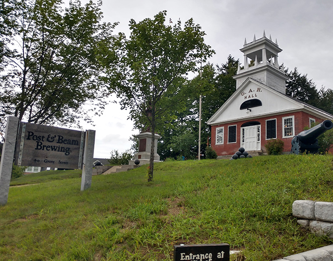 Post & Beam Brewing combines history and hops beside a historic GAR Hall. Beer with a side of heritage is always on tap.