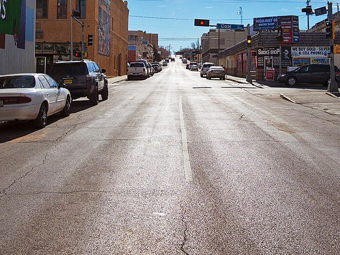 Sunlight bathes Gallup's wide streets, where parking is plentiful and traffic jams are just something you hear about on the news.