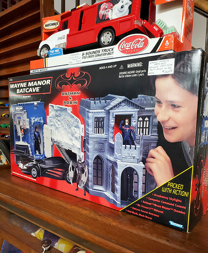 The Wayne Manor Batcave playset&mdash;proof that yesterday's toys required imagination instead of batteries and software updates.