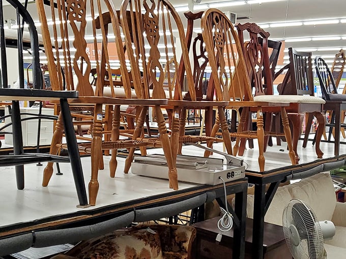 Chair-ish the moment! These wooden seats have stories to tell and decades more of family dinners to witness in their next homes.