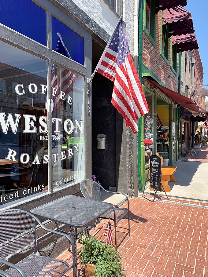 Weston Coffee Roastery's sidewalk seating invites you to slow down, sip something wonderful, and remember what Main Streets were meant to be.