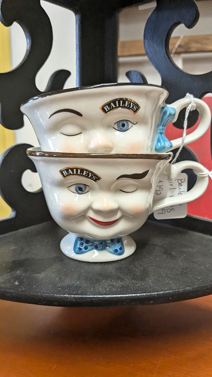 These Bailey's mugs with faces are watching you drink. Creepy? Perhaps. Conversation starter at your next brunch? Absolutely.