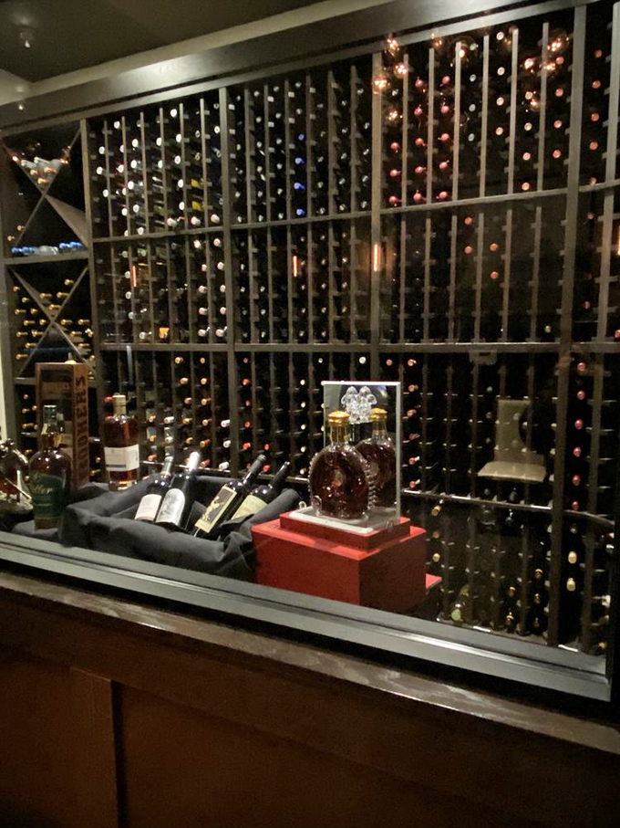 A wine wall that doesn't just store bottles&mdash;it displays them like the liquid treasures they are, waiting for their perfect pairing.