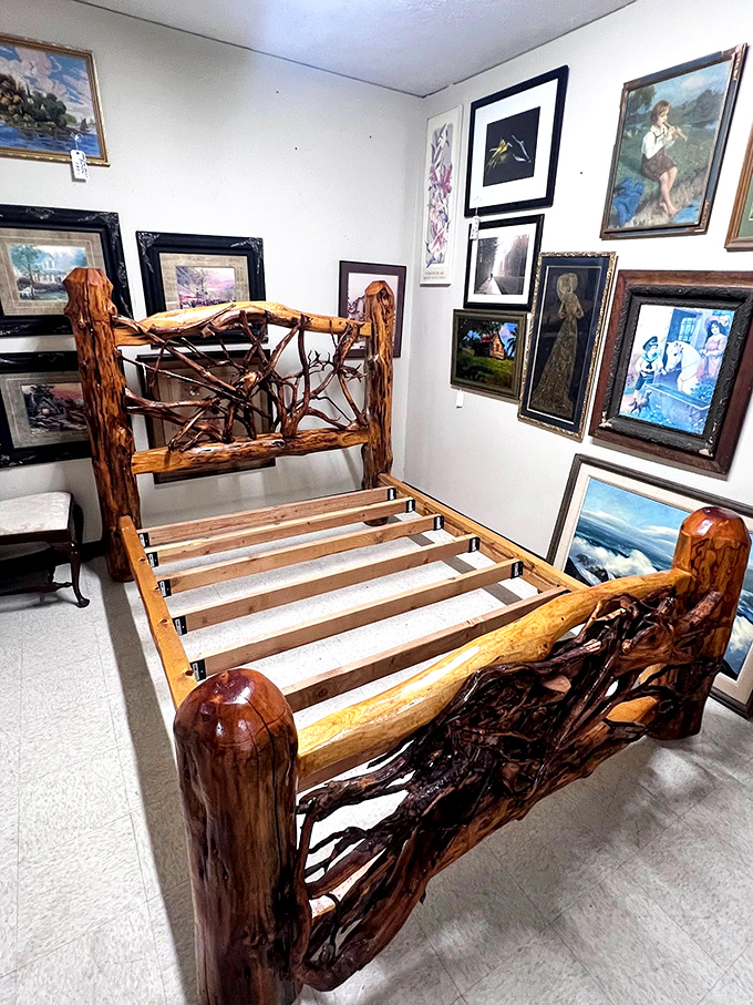 Not just a bed frame but a sculptural masterpiece&mdash;sleeping here would be like drifting off in a forest made by nature's most artistic hands.