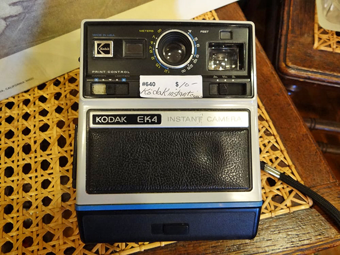 A vintage Kodak instant camera waits for its next adventure. Before selfies and smartphones, this was how memories were captured.