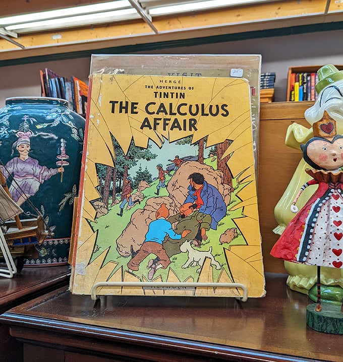 Tintin's "The Calculus Affair" sits proudly displayed &ndash; a reminder that graphic storytelling has been captivating readers long before superhero movies.