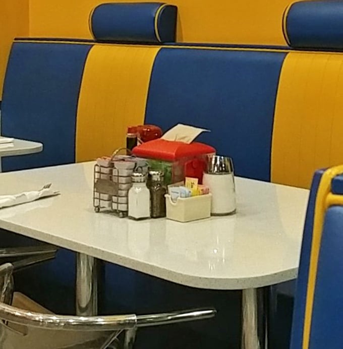 The condiment caddy&mdash;that unsung hero of diner dining where ketchup, sugar packets, and salt shakers form the holy trinity of tableside seasoning.